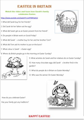 Easter (6th grade). Формат docx. Опубликовано 04.06.2020 в 20:44:51 ...